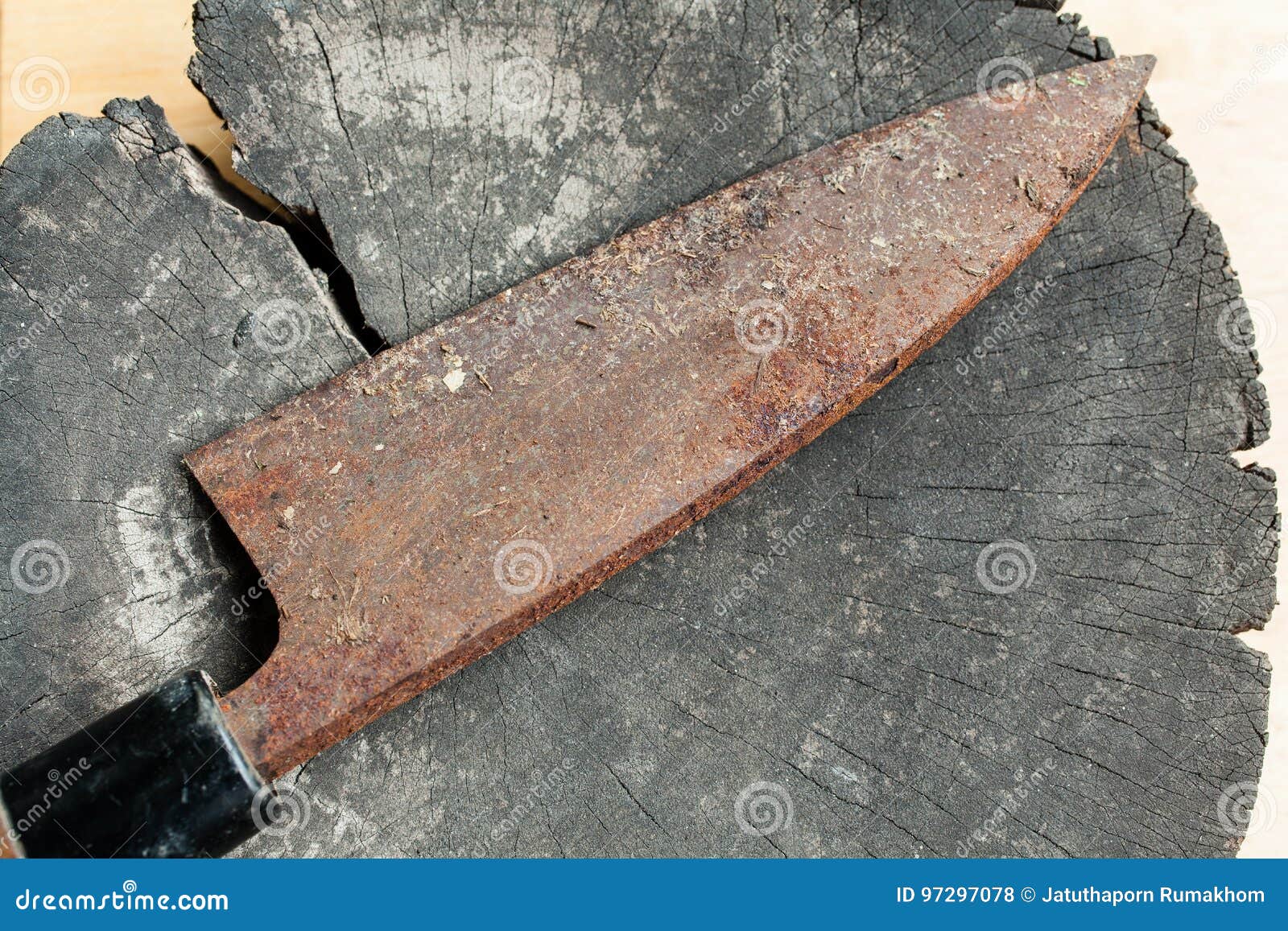 Rusty knife. stock photo. Image of rough, knife, rusty - 97297078