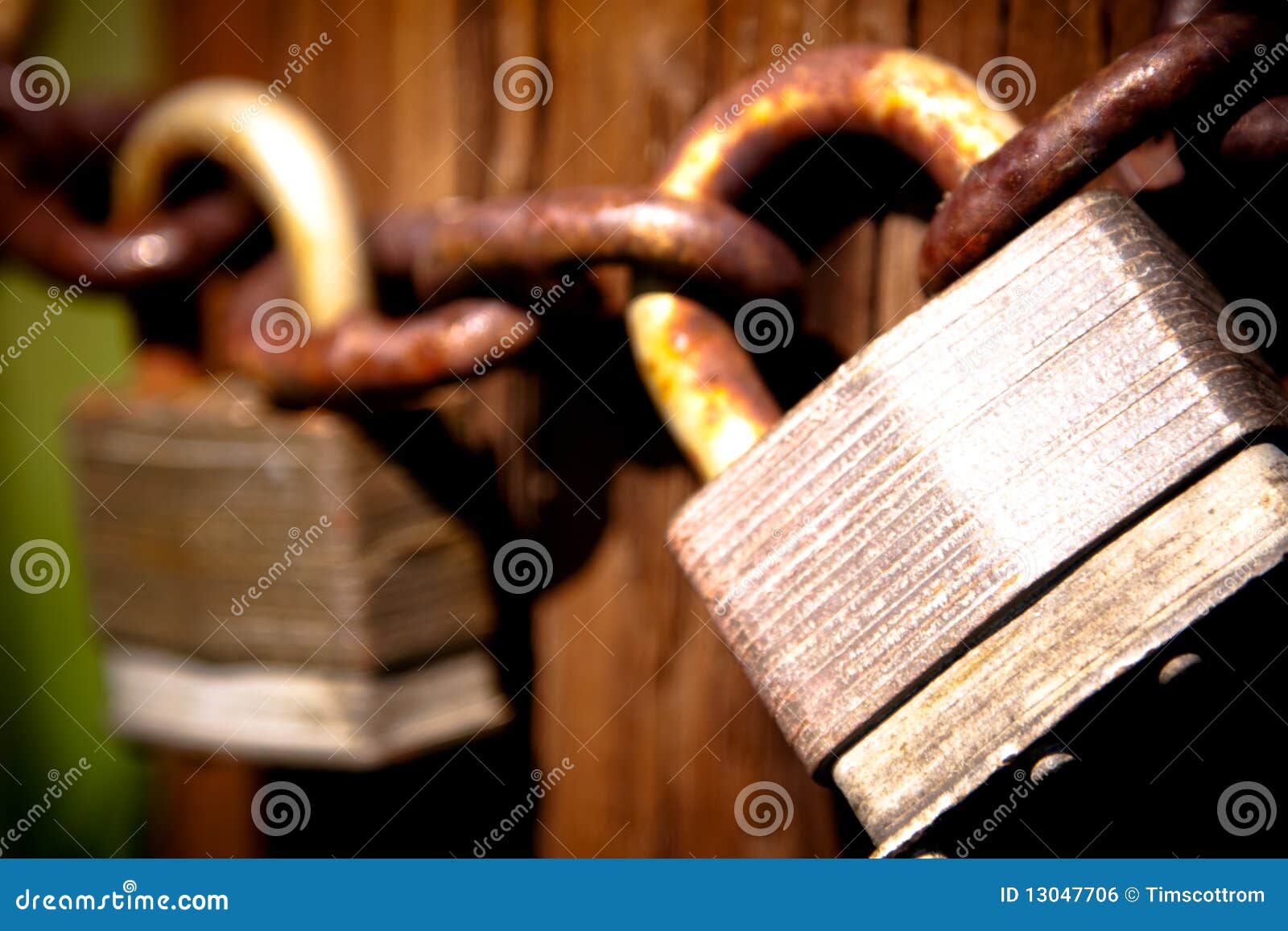 Rusty lock stock photo. Image of metal, locked, link - 13047706
