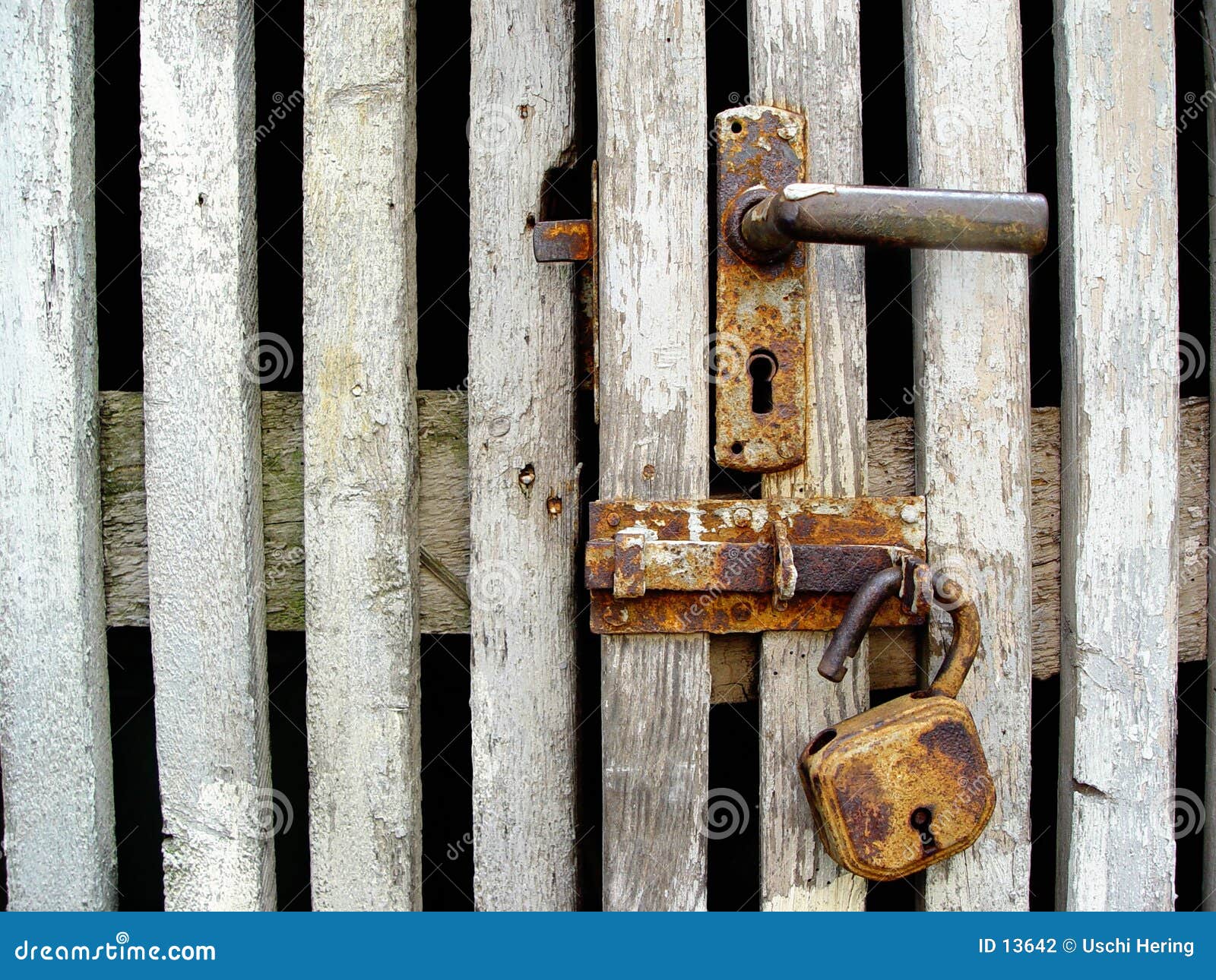 Rusty lock stock photo. Image of rusted, gate, times, shack - 13642