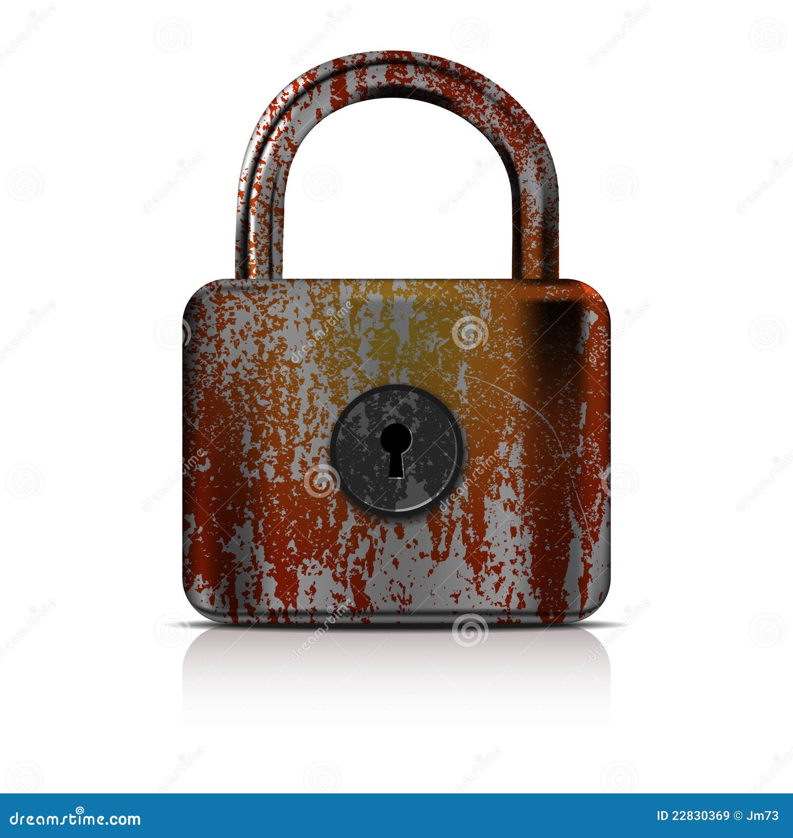 Rusty lock stock vector. Illustration of symbol, design - 22830369