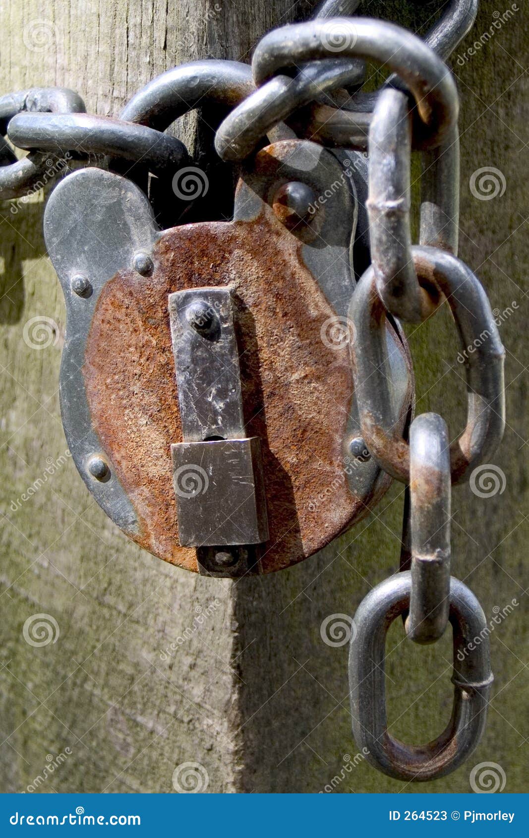 Rusty Lock stock image. Image of fasten, locked, link, protect - 264523