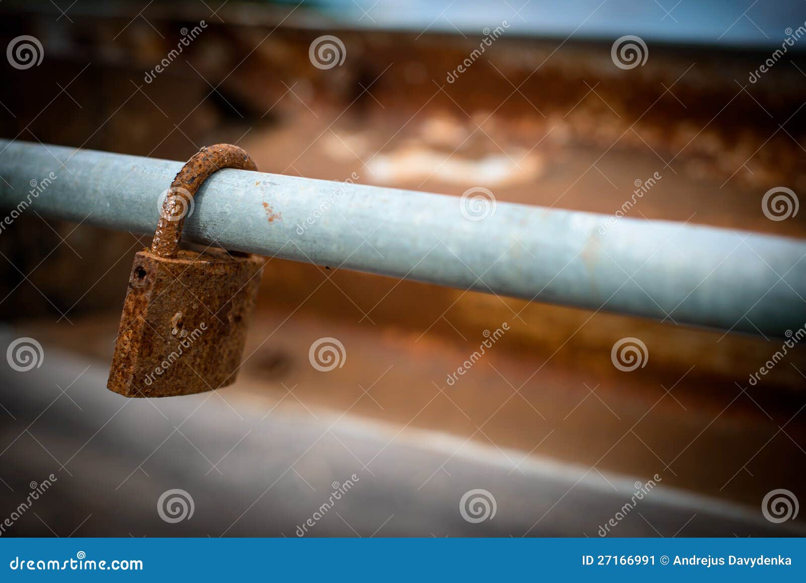 Rusty lock stock image. Image of chain, link, colors - 27166991
