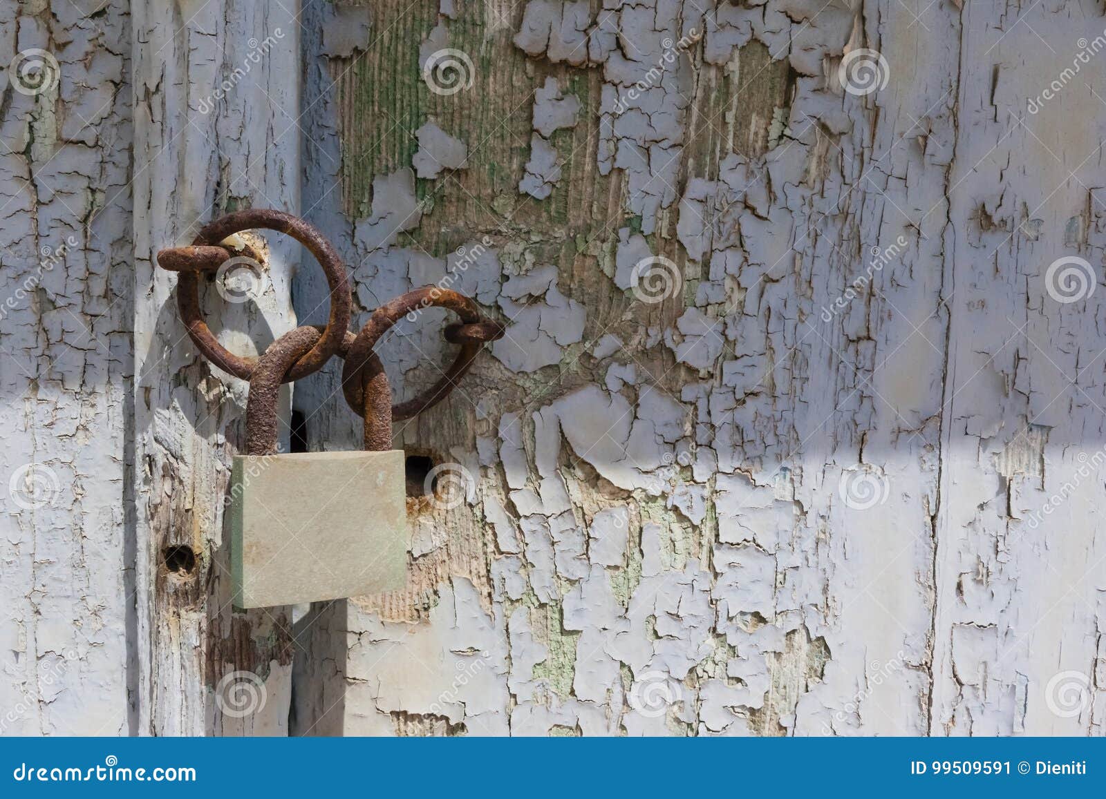 Rusty Lock on Old Wooden Door Stock Image - Image of wooden, peeling ...