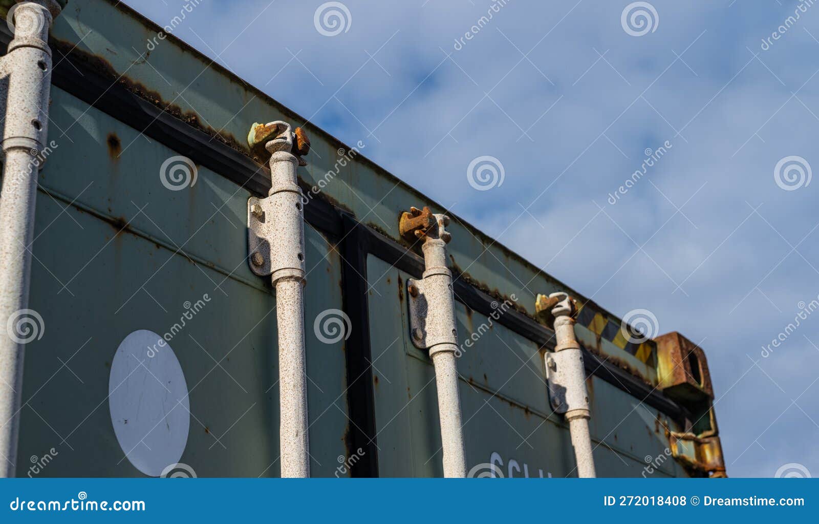 Rusty Locks of a Shipping Container.. Stock Photo - Image of material ...