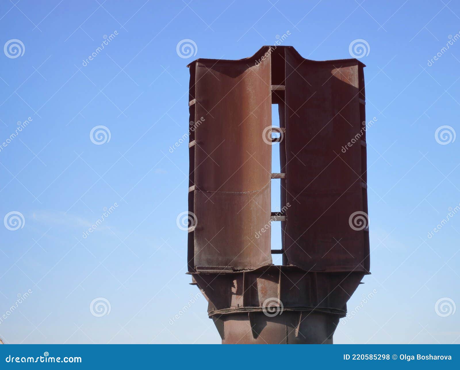 A Rusty Long Pipe in the Blue Sky Stock Photo - Image of aged ...