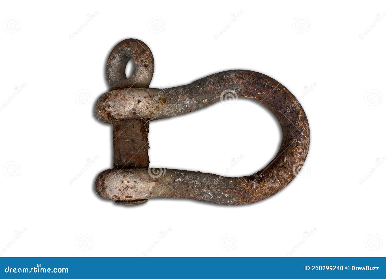 Rusty Maritime Iron Shackle Ship Bar Chain Loading Crane Hook Hauling ...