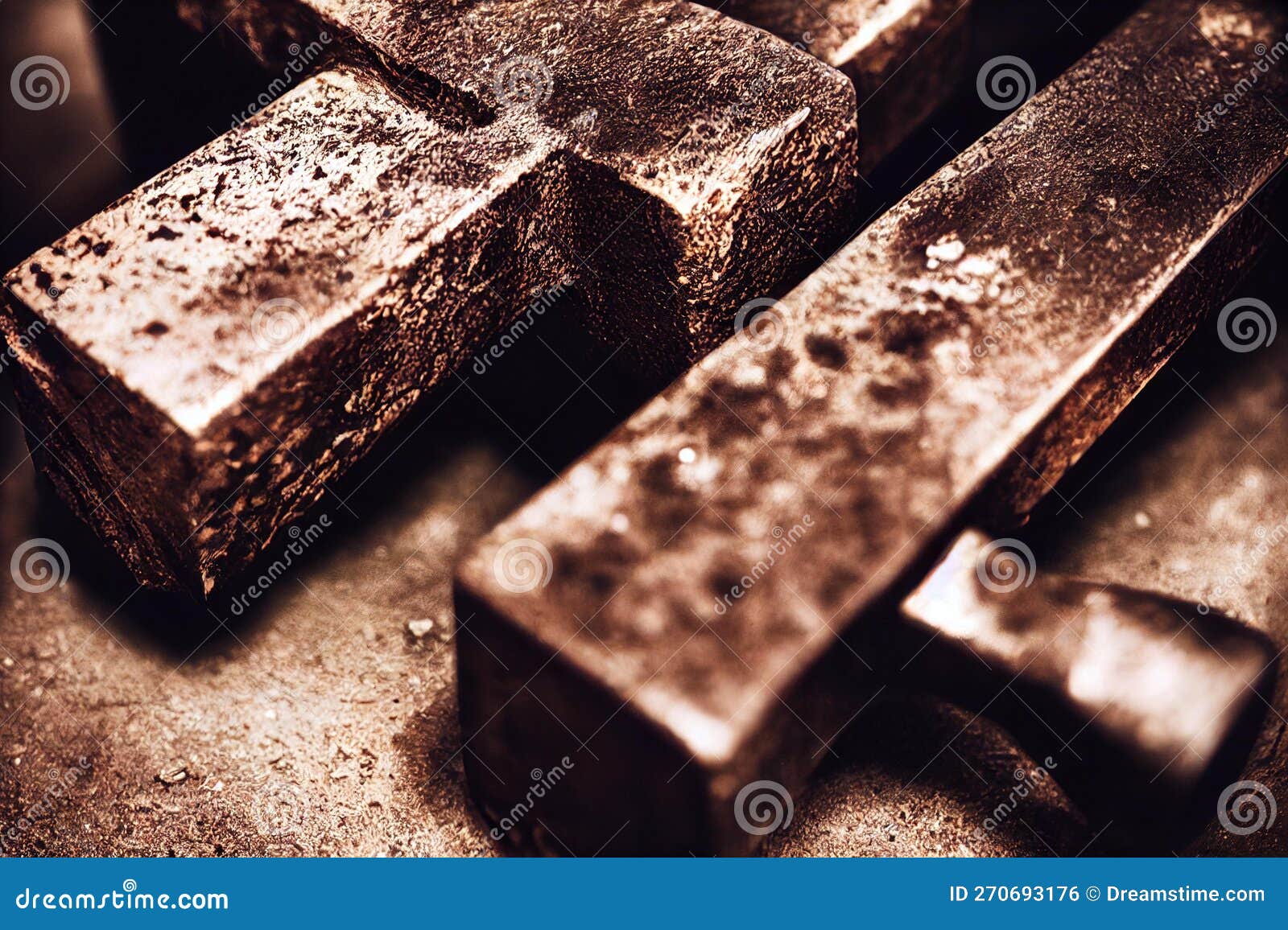 Rusty Massive Metal Hammer and Anvil in Brown Tones. Stock Illustration ...