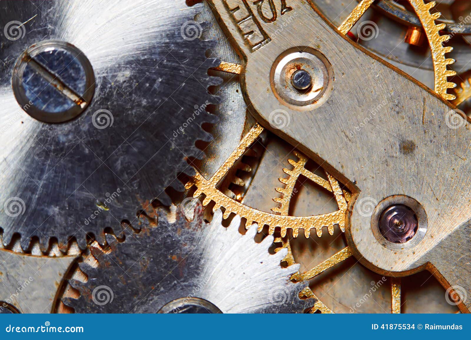 Rusty Mechanism in the Old Clock Stock Photo - Image of clockwork ...