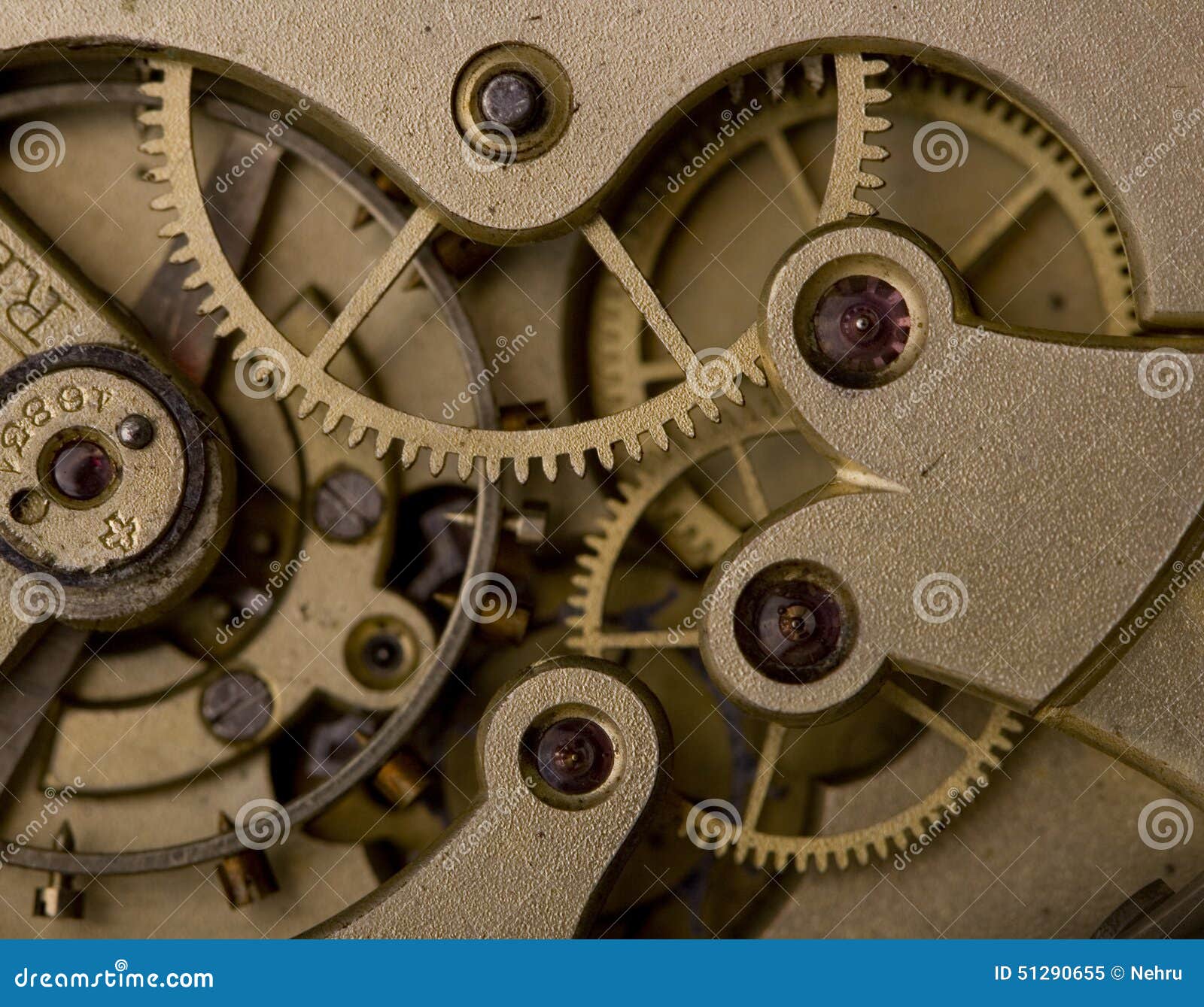 Rusty Mechanism in the Old Clock,time Concept Stock Image - Image of ...