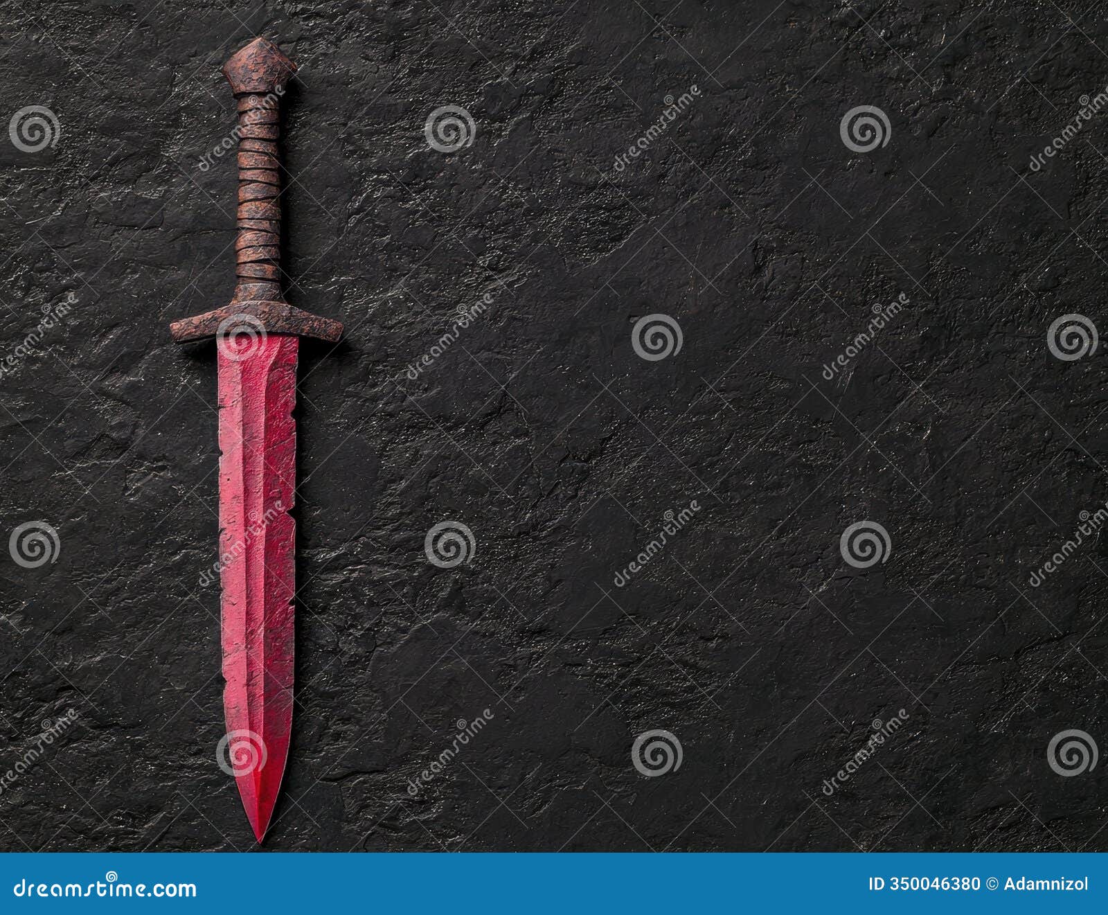 Rusty Medieval Sword on Dark Background Stock Illustration - Illustration of atmosphere, dark ...