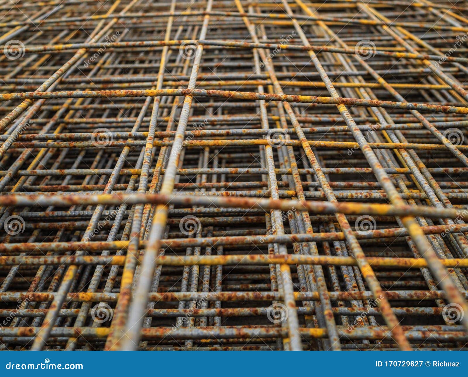 Rusty Mesh for Concrete Reinforcement. Mesh Floor Screed Stock Image ...
