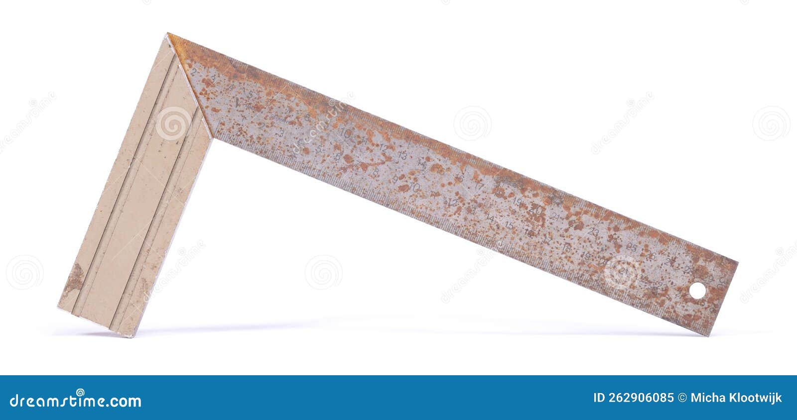 Rusty Metal Angle Ruler Isolated Stock Image - Image of triangle ...