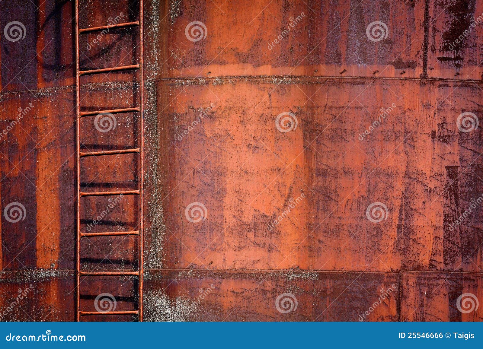 Rusty Metal Background with a Ladder Stock Photo - Image of material ...