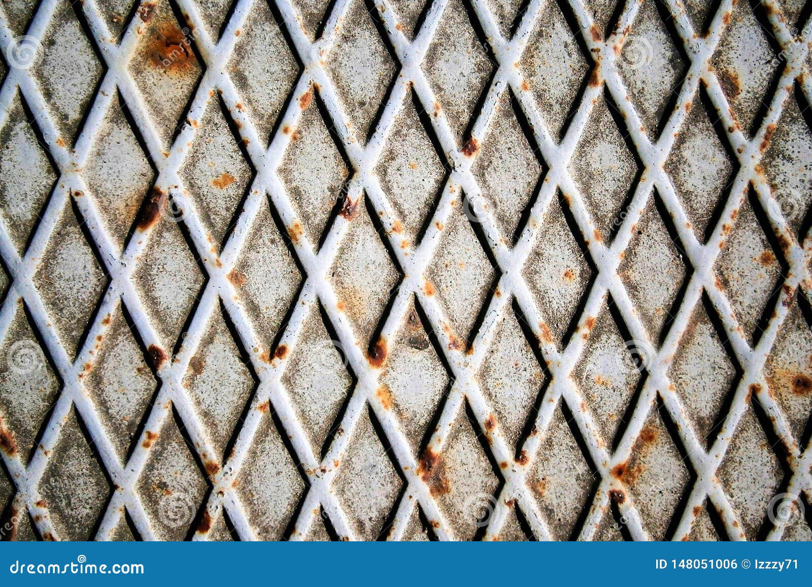 Rusty Metal Background with Rhombus Pattern Stock Photo - Image of ...