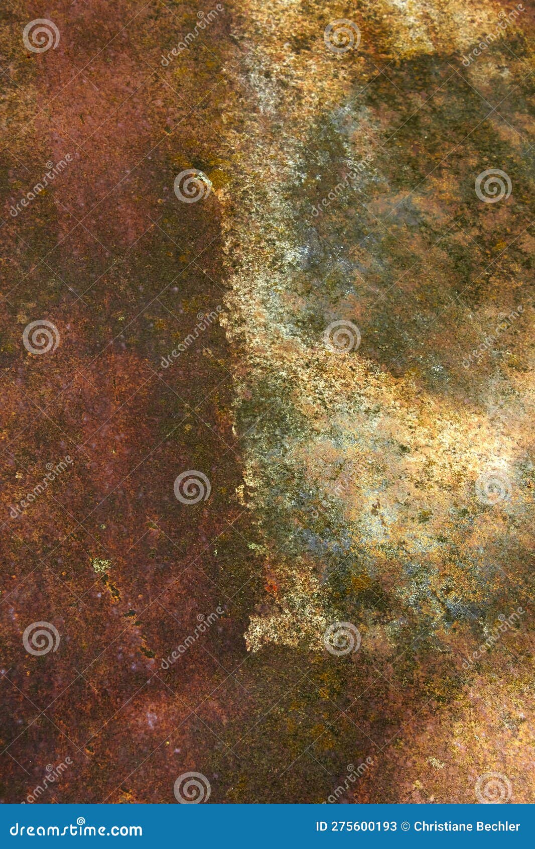 Rusted Metal Surface with Different Structures and Colors Stock Image ...