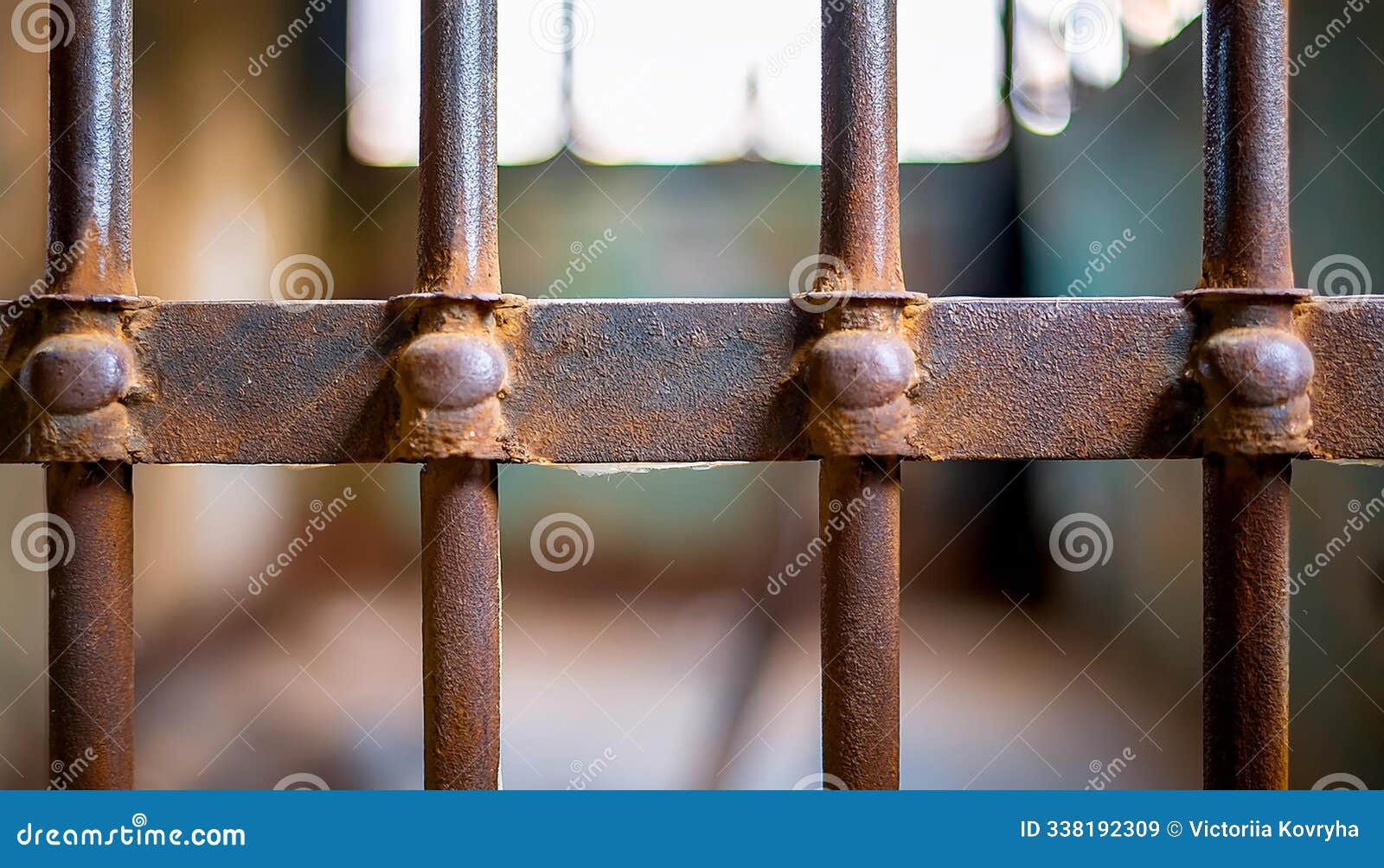 Rusty Metal Bar in Prison Cell. Military and Security Industry Concept ...