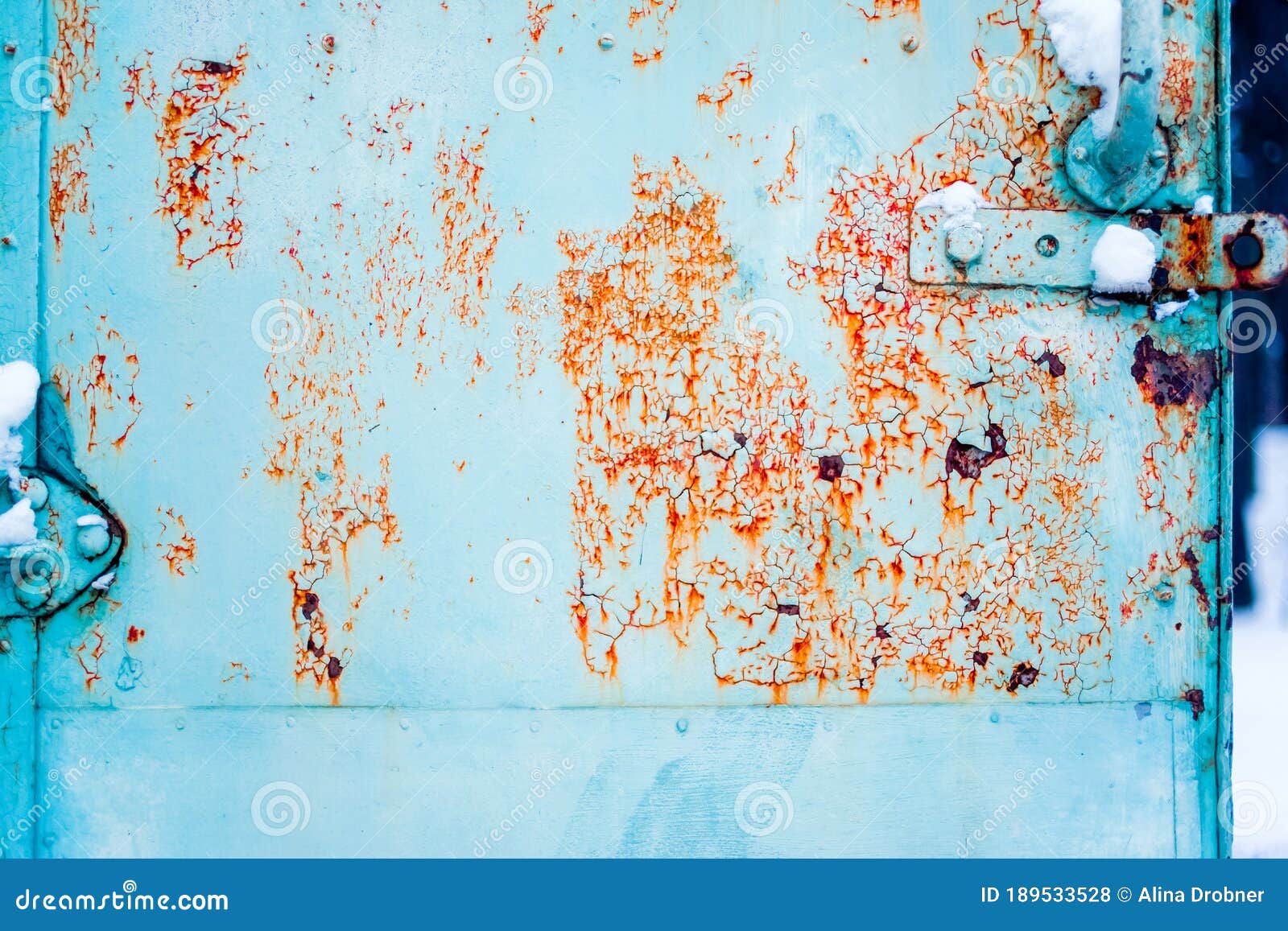 Rusty Metal Blue and Orage Wall Background Stock Photo - Image of ...