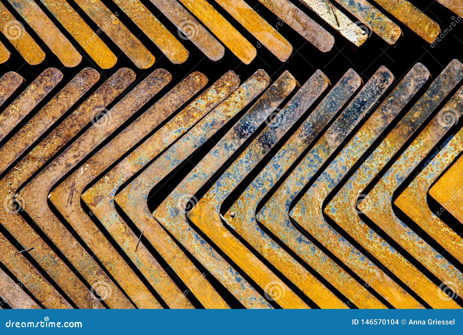 Rusty Metal Brackets on Black Background Stock Photo - Image of rusty ...
