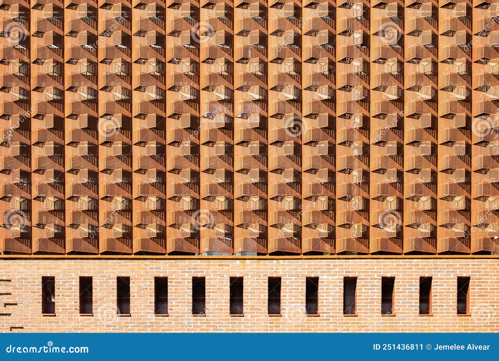 Rusty Metal and Brick Wall Architectural Design Stock Image - Image of ...