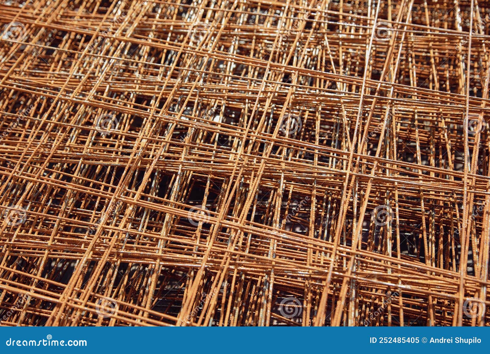 Rusty Metal for Building a House. Stock Image - Image of grid ...