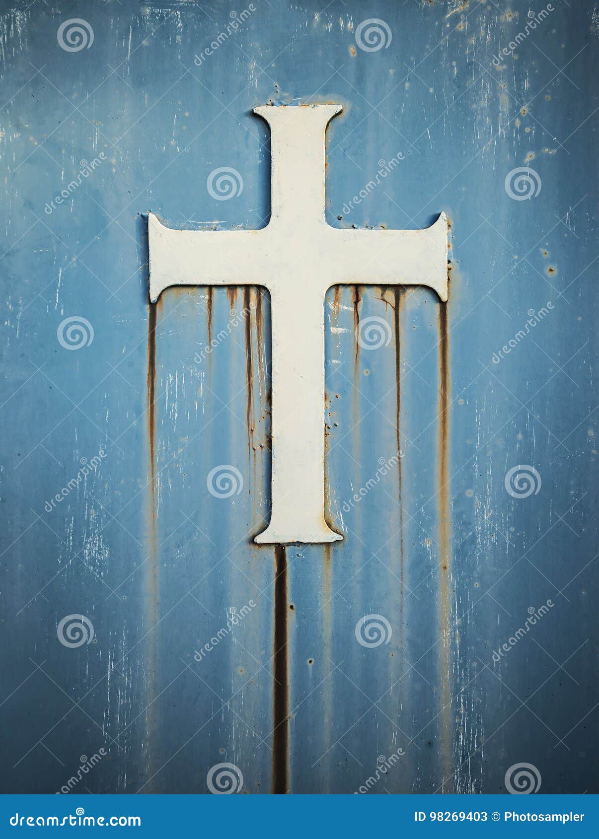 Rusty Metal Chirstian Cross Symbol Stock Image - Image of light, lord ...