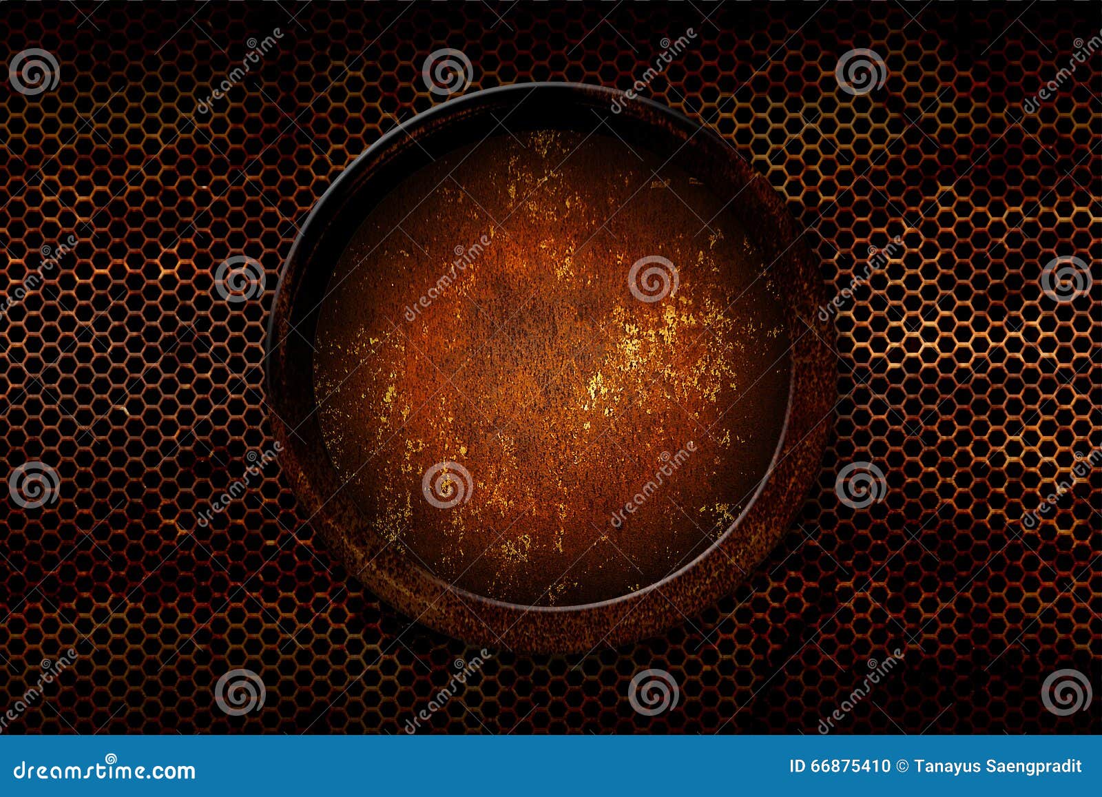 Rusty metal circle frame. stock photo. Image of distressed - 66875410