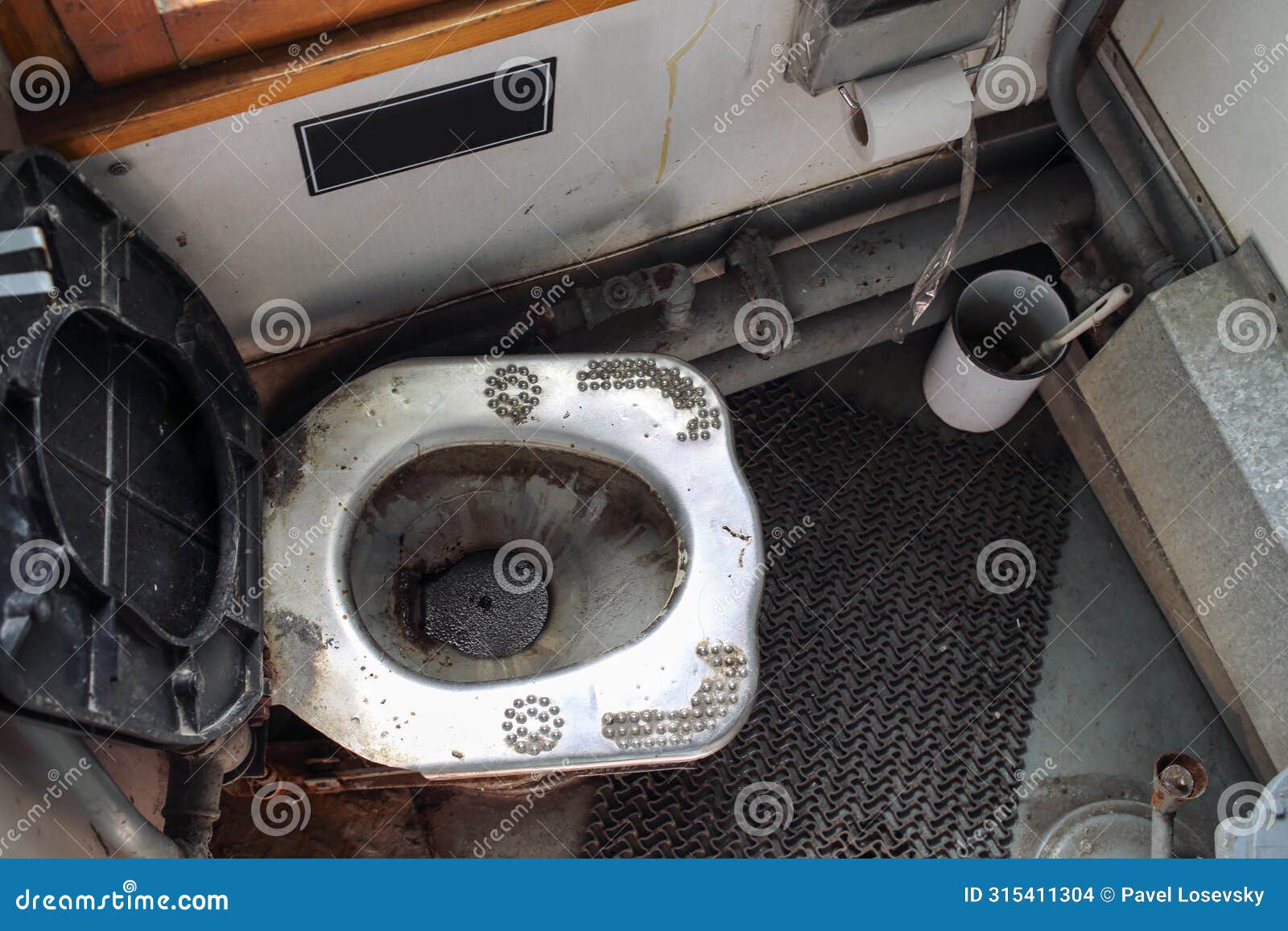 Rusty Metal Dirty Toilet in a Stock Photo - Image of seat, sanitary ...