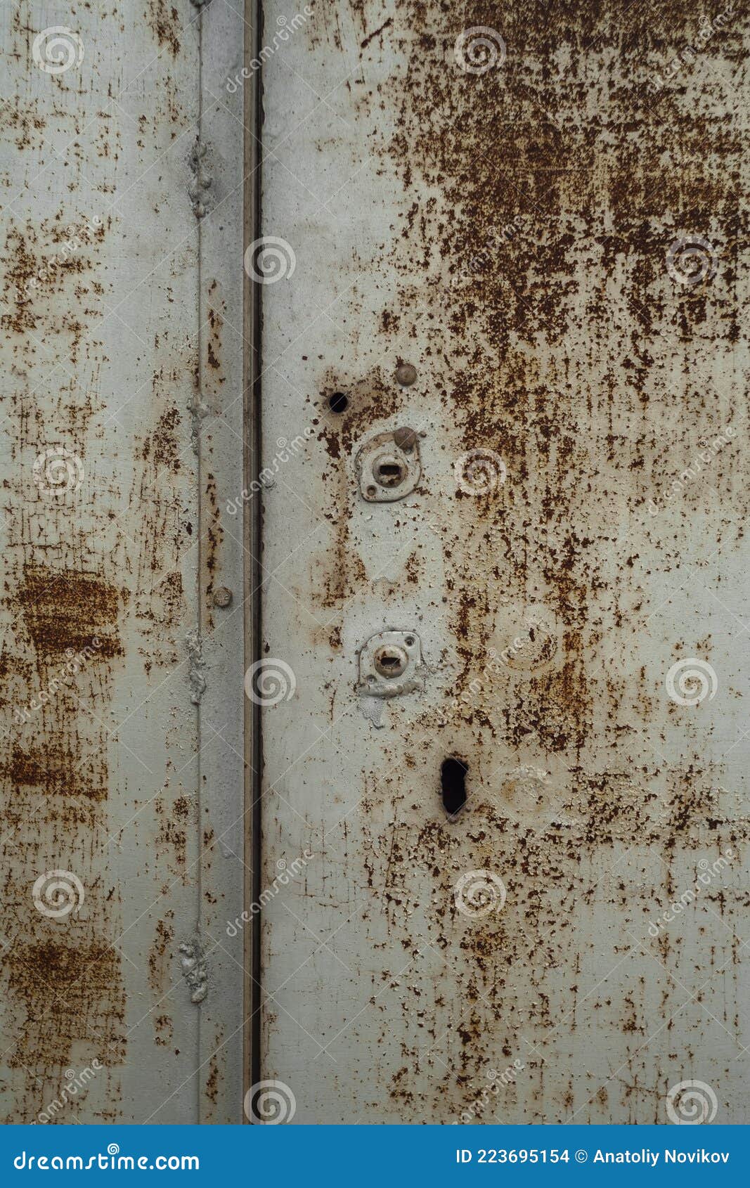 Rusty metal door texture stock photo. Image of full - 223695154