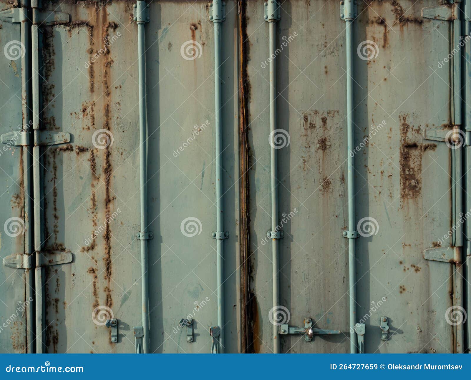 Rusty Metal Doors of a Container Stock Image - Image of freight, doors ...