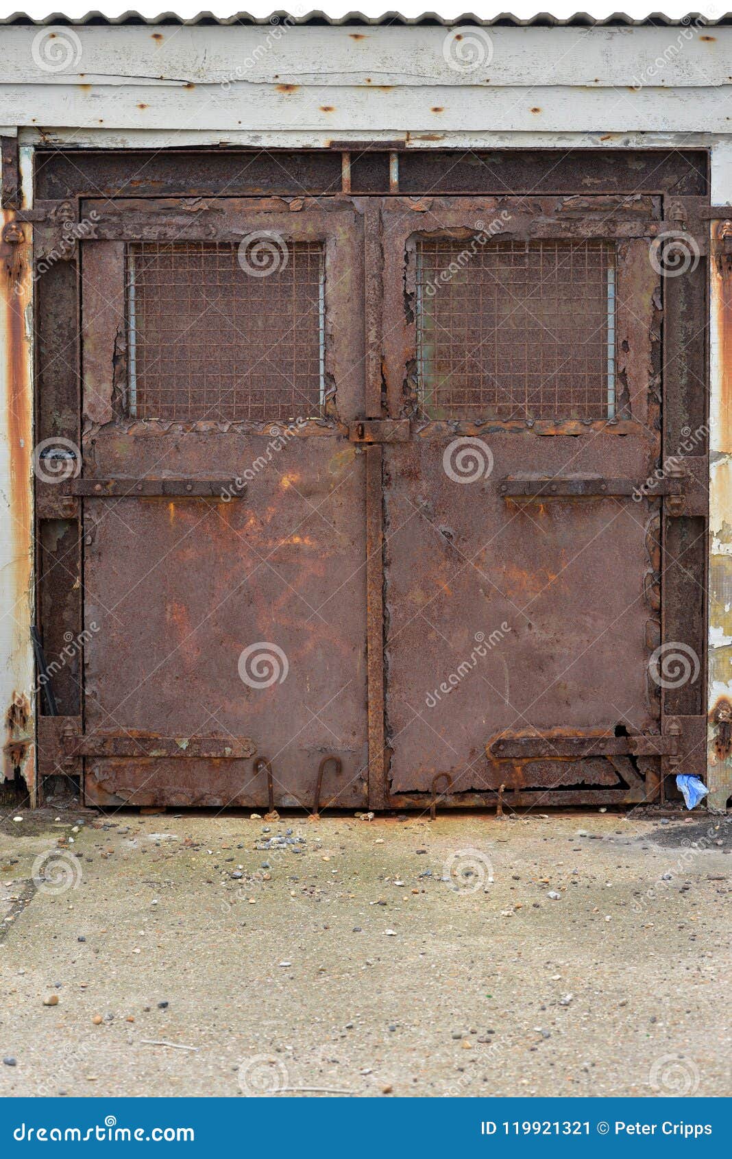 Rusty doors stock image. Image of locked, double, rust - 119921321