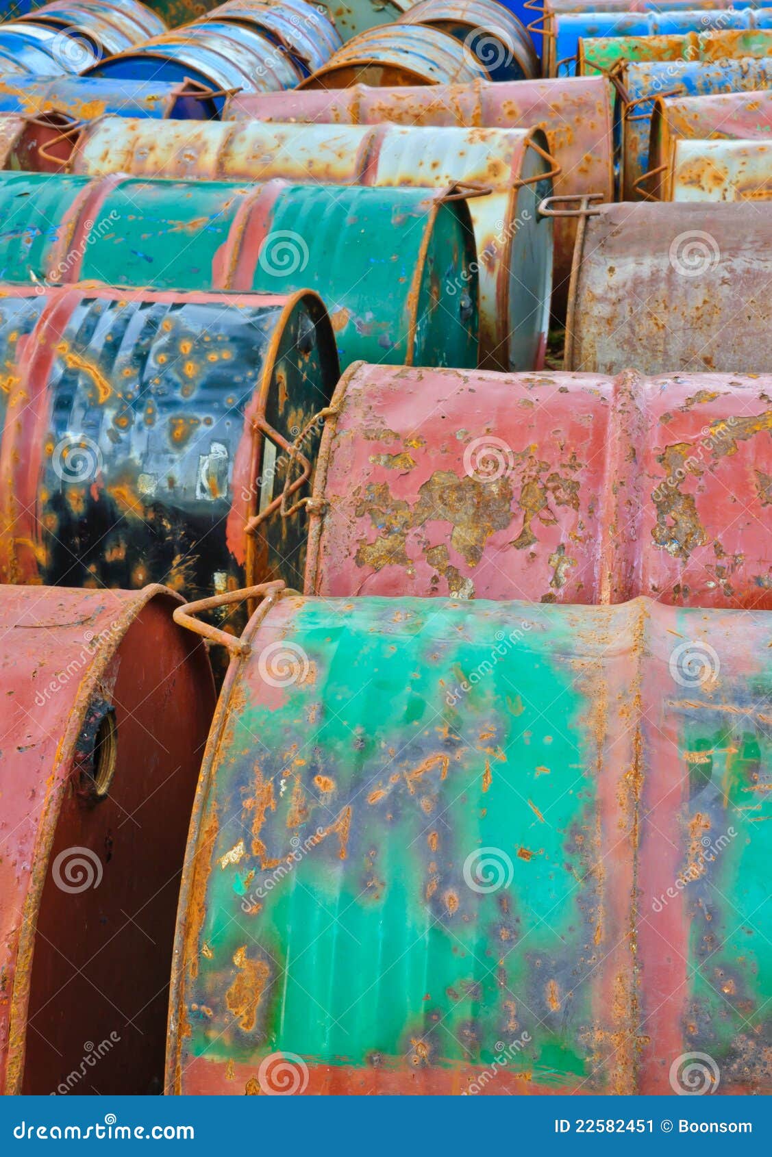 Rusty metal drums stock image. Image of fuel, tank, factory - 22582451