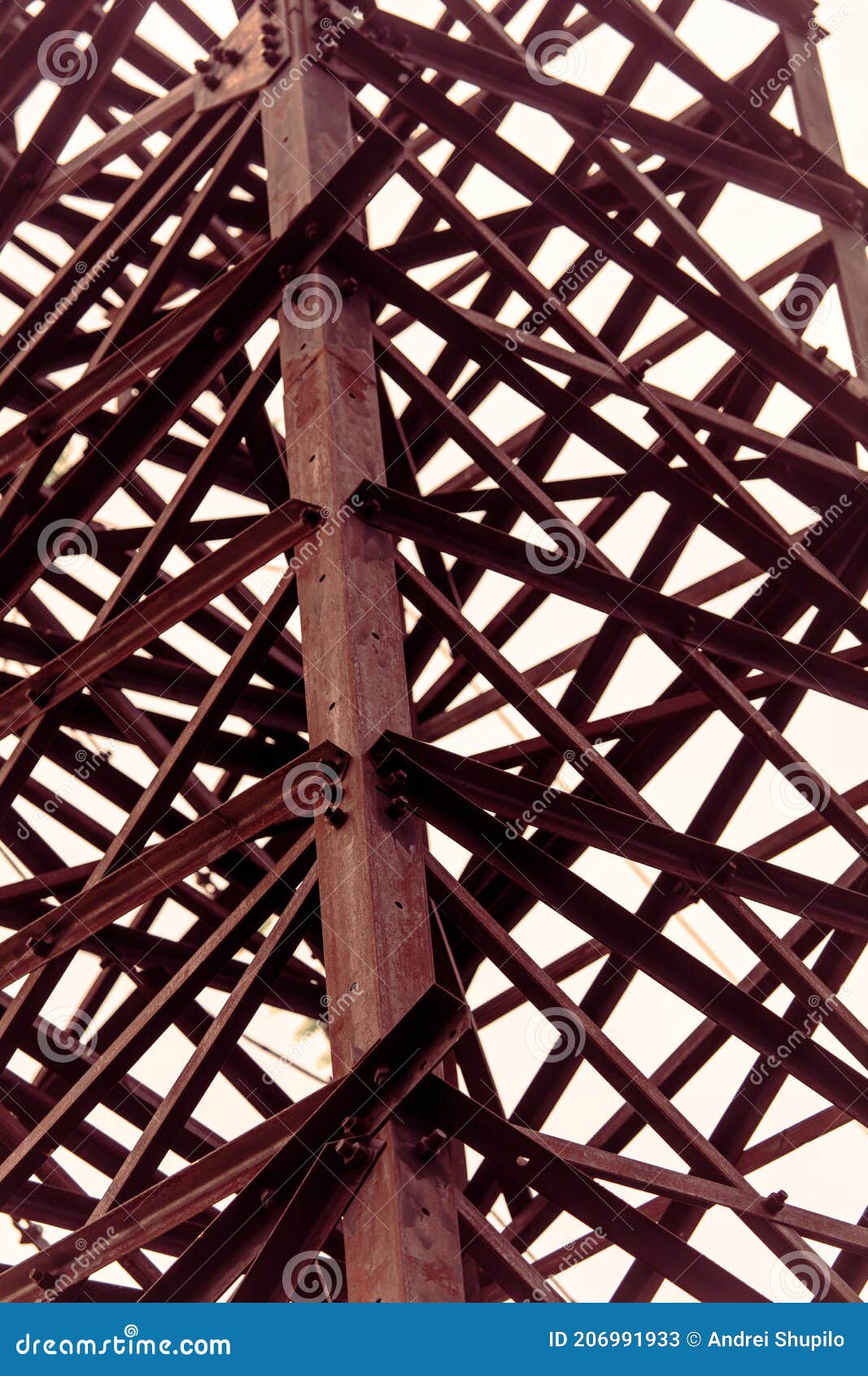 Rusty Metal on an Electric Pole As an Abstract Stock Image - Image of ...