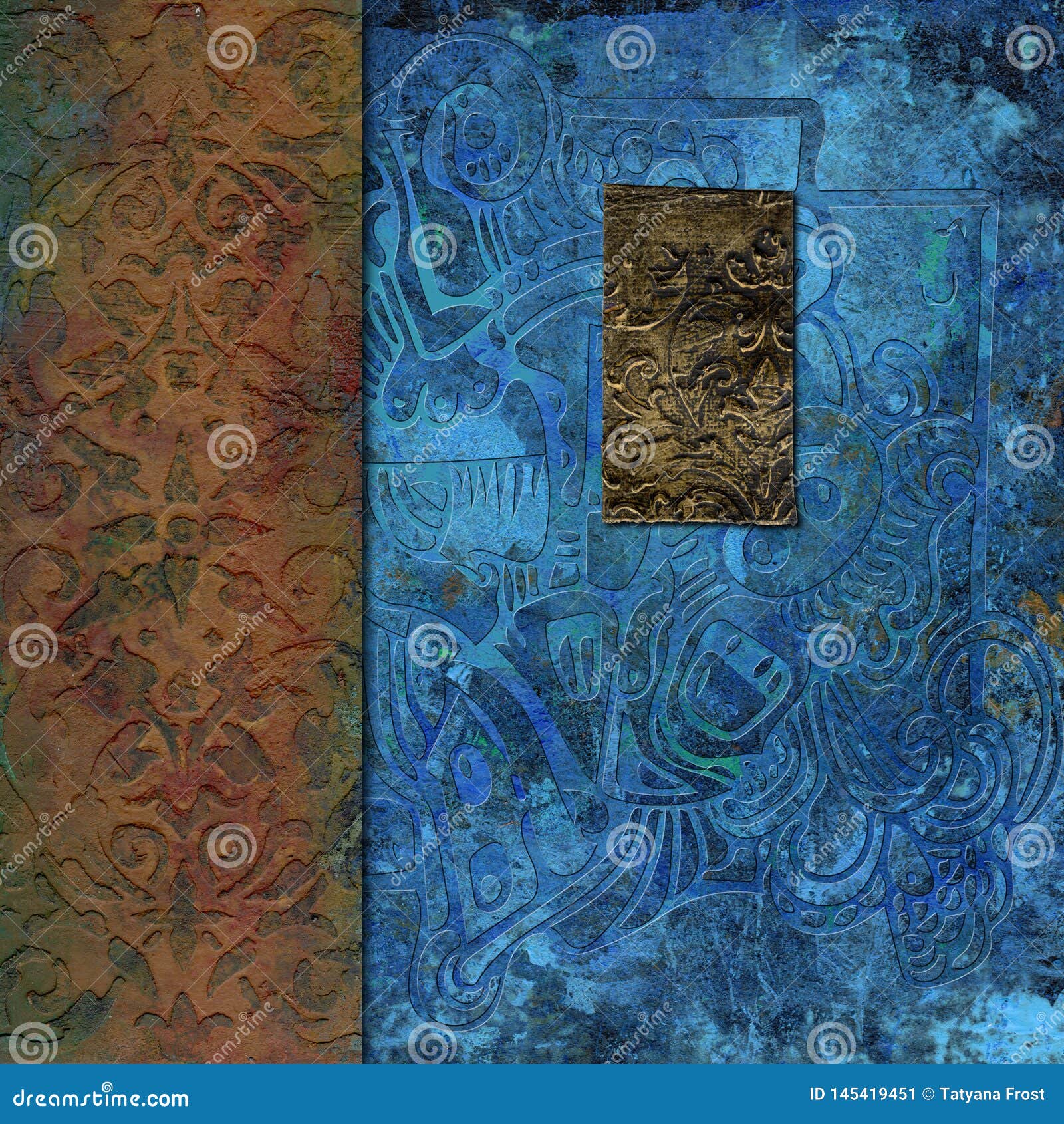 Rusty Metal Embossed Textured Tiles Collage Stock Image - Image of ...