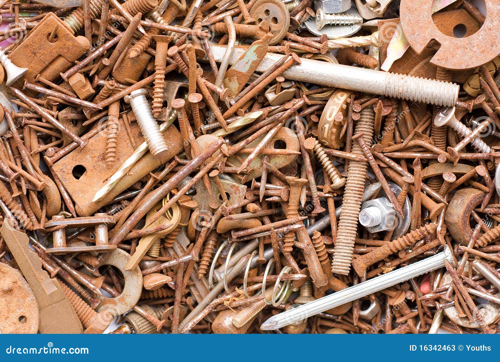 Rusty Metal Fasteners stock image. Image of backgrounds - 16342463