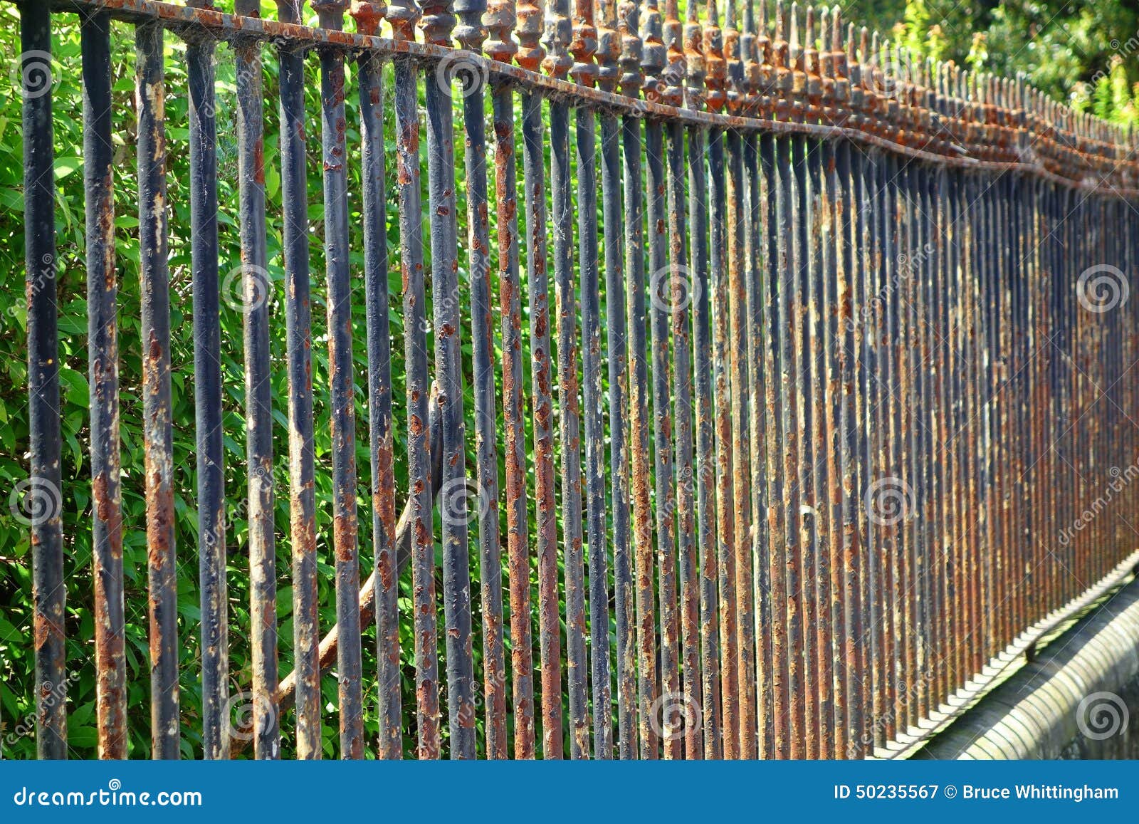 Rusty Metal Fence stock image. Image of spike, rusty - 50235567