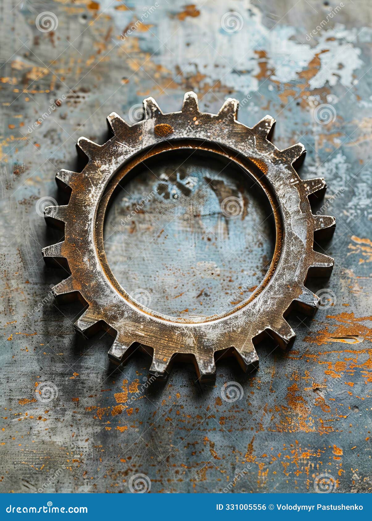 A Rusty Metal Gear on a Rusty Metal Surface Stock Photo - Image of ...