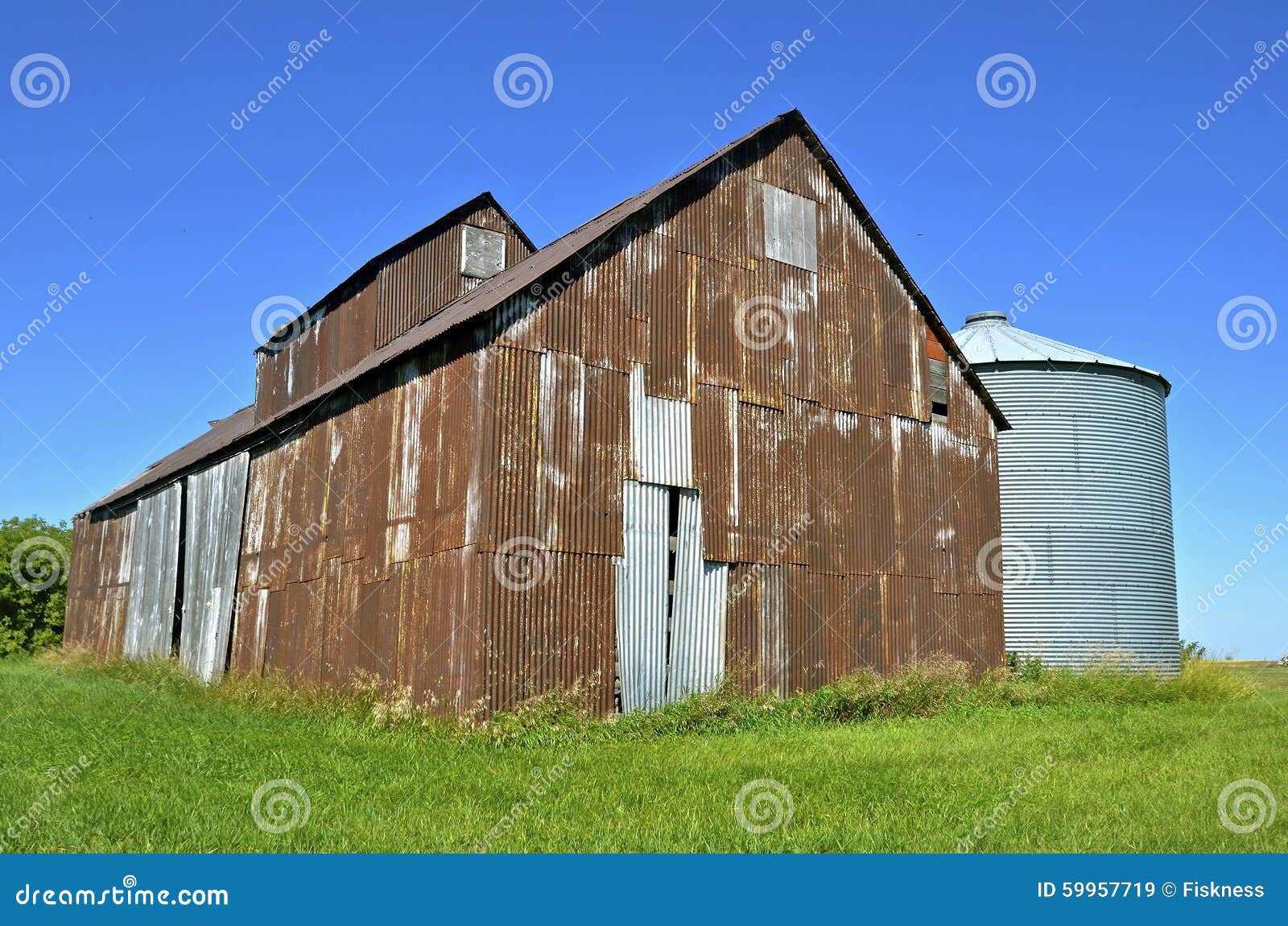 Rusty metal granary stock image. Image of storage, farm - 59957719