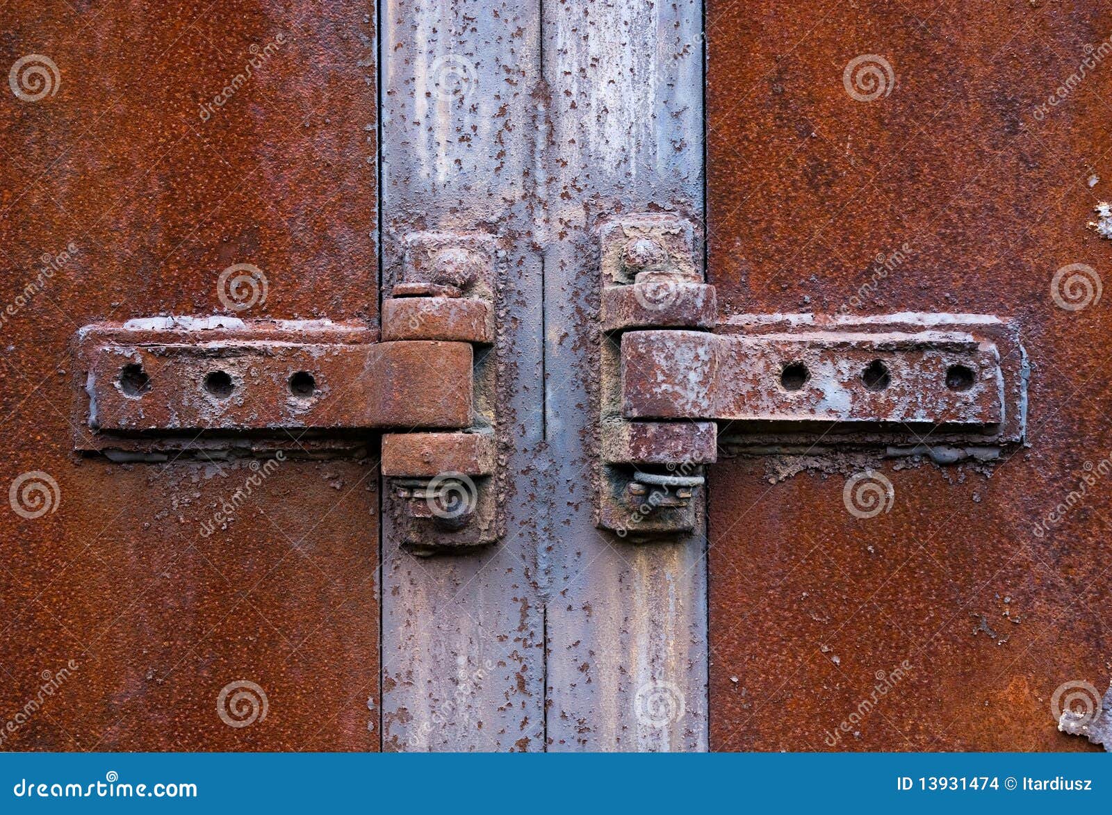 Rusty metal hinge stock photo. Image of outdoor, horizontally - 13931474