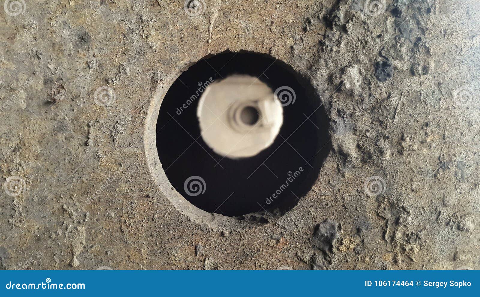 Rusty Metal with a Large Hole. the Texture of the Metal. Background ...