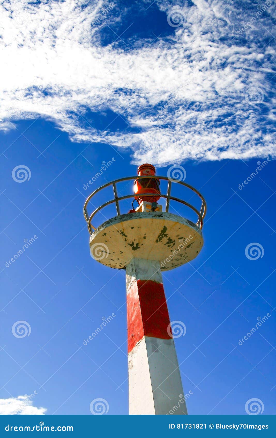 Rusty Metal lighthouse stock image. Image of nautical - 81731821