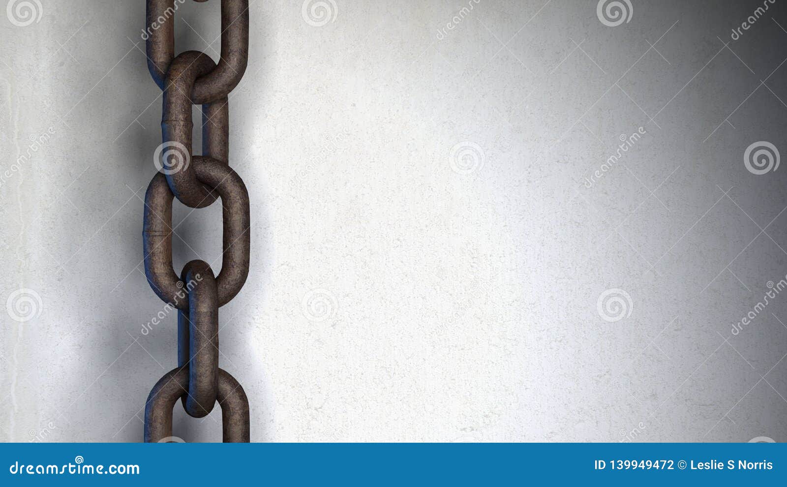 Rusty Metal Link Chain Over Bright Textured Background Stock ...
