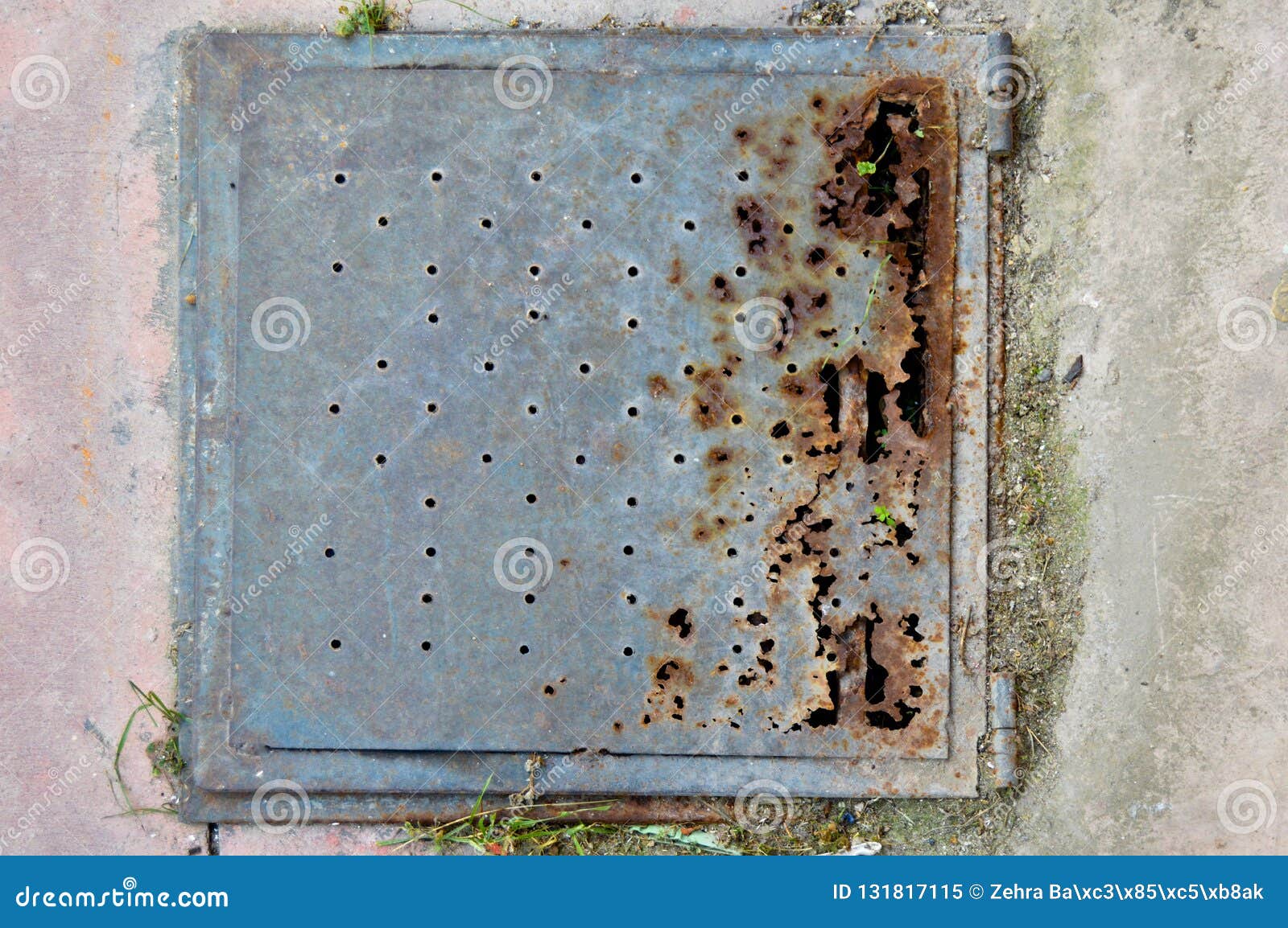 Metal Manhole Cap, Sewers Cover Texture And Background Royalty-Free ...