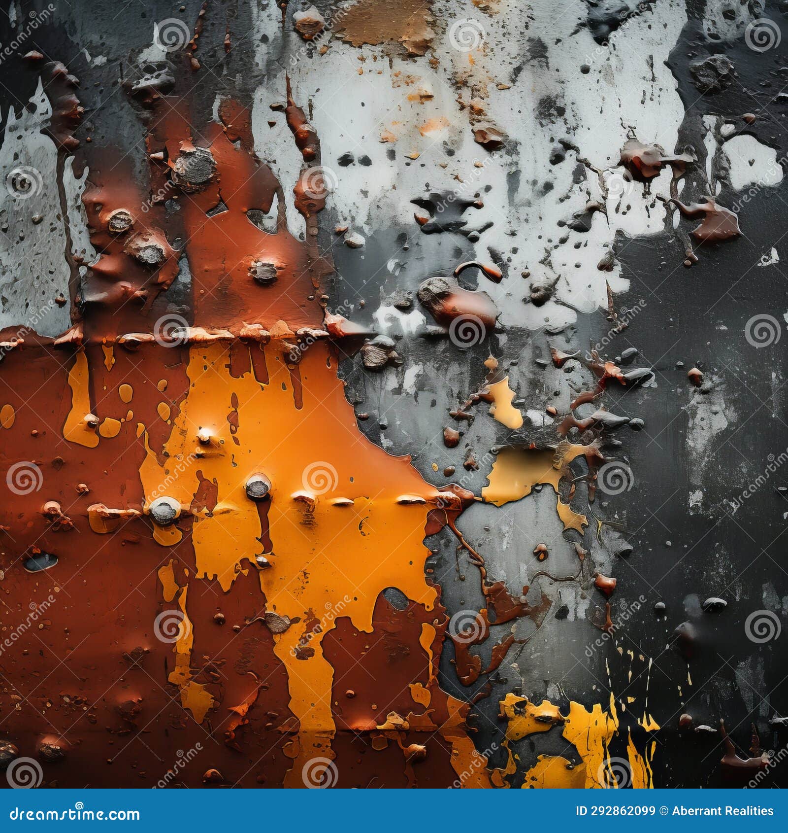 Rusty Metal with Paint and Rust on it Stock Illustration - Illustration ...