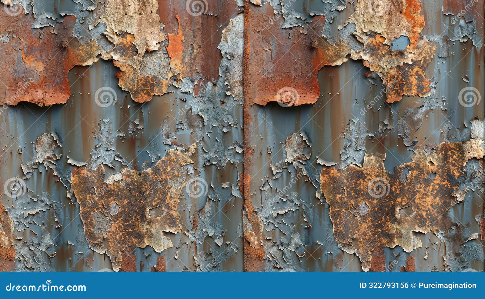 Rusty Metal Panel Displays Visible Signs of Rust, with Flakes and ...