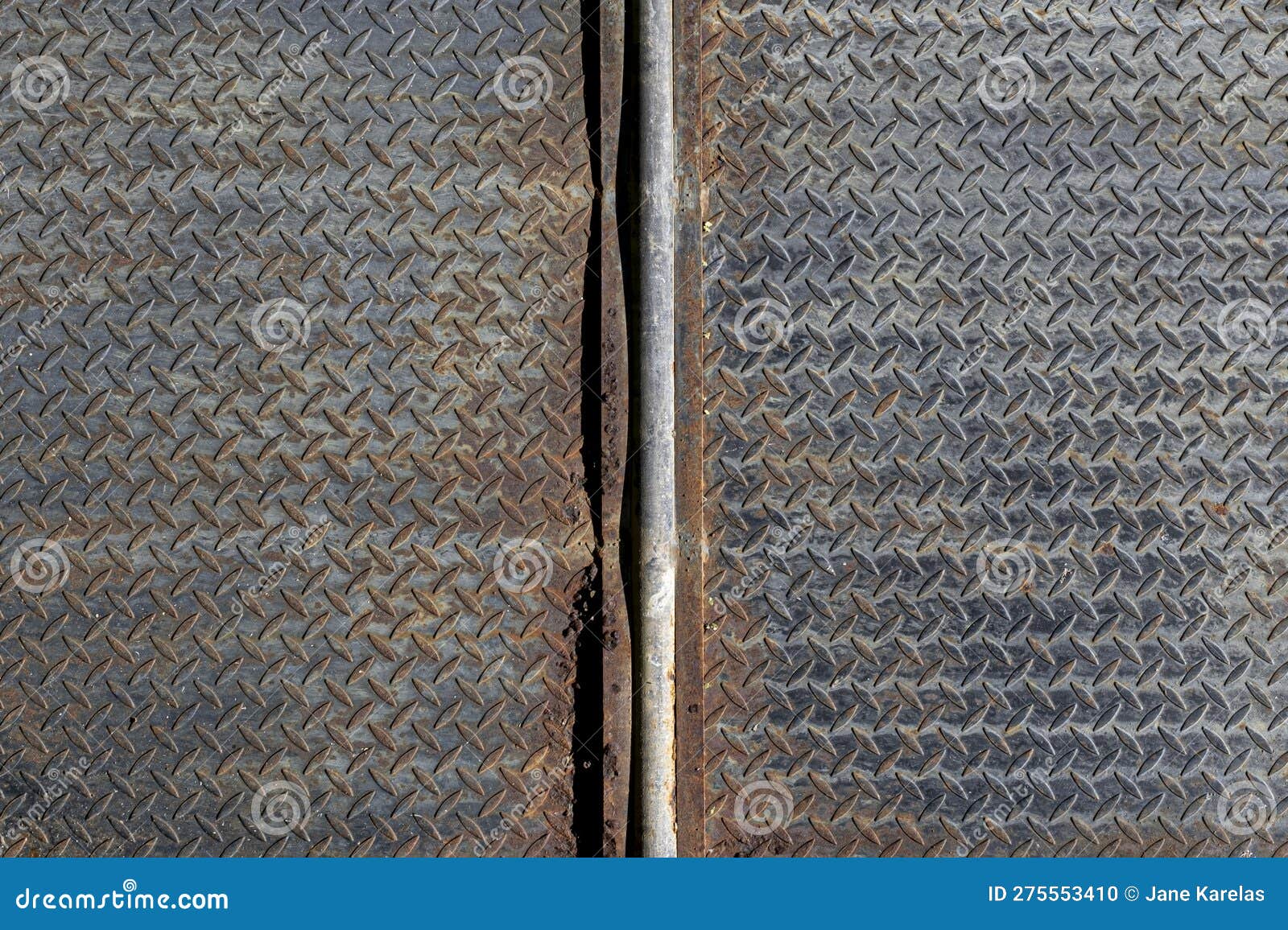 Rusty Metal Panel with Rod Grunge Texture Stock Photo - Image of rusty ...