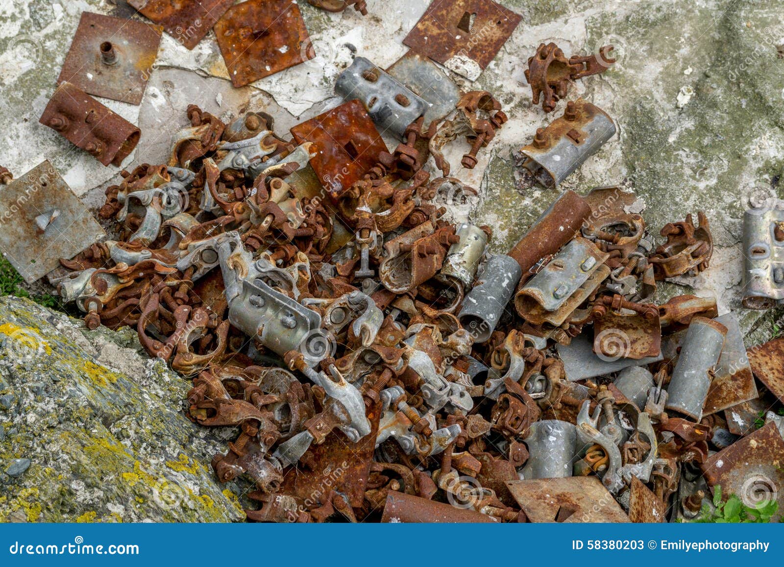 Rusty metal pieces stock image. Image of steel, metal - 58380203