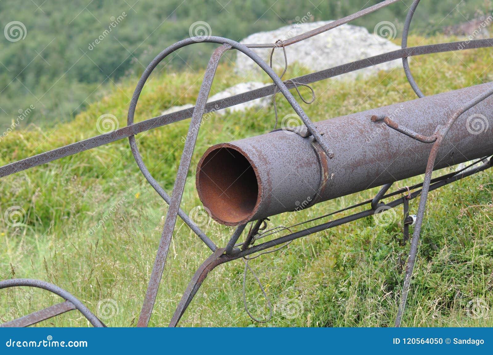 Rusty metal pipe stock photo. Image of corrosion, cracks - 120564050