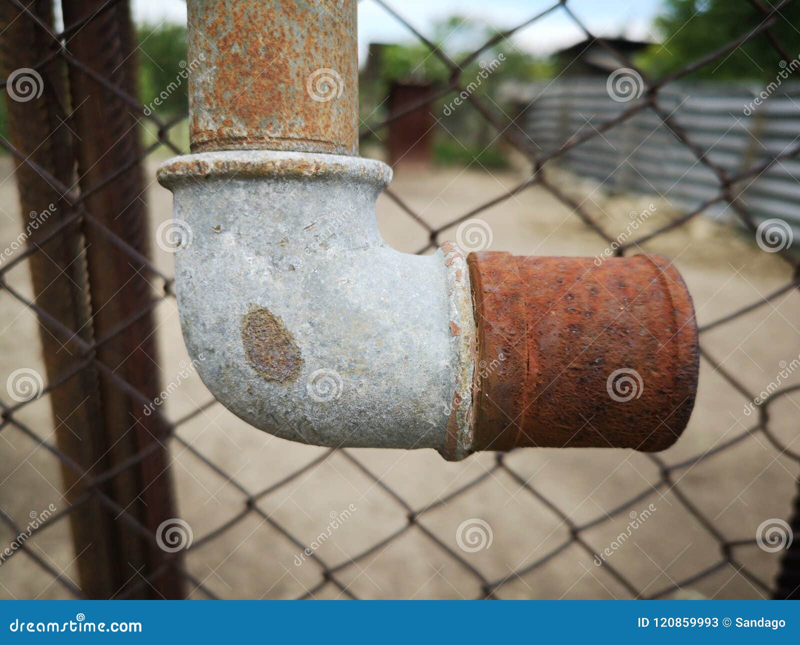 Rusty metal pipe stock image. Image of design, crack - 120859993