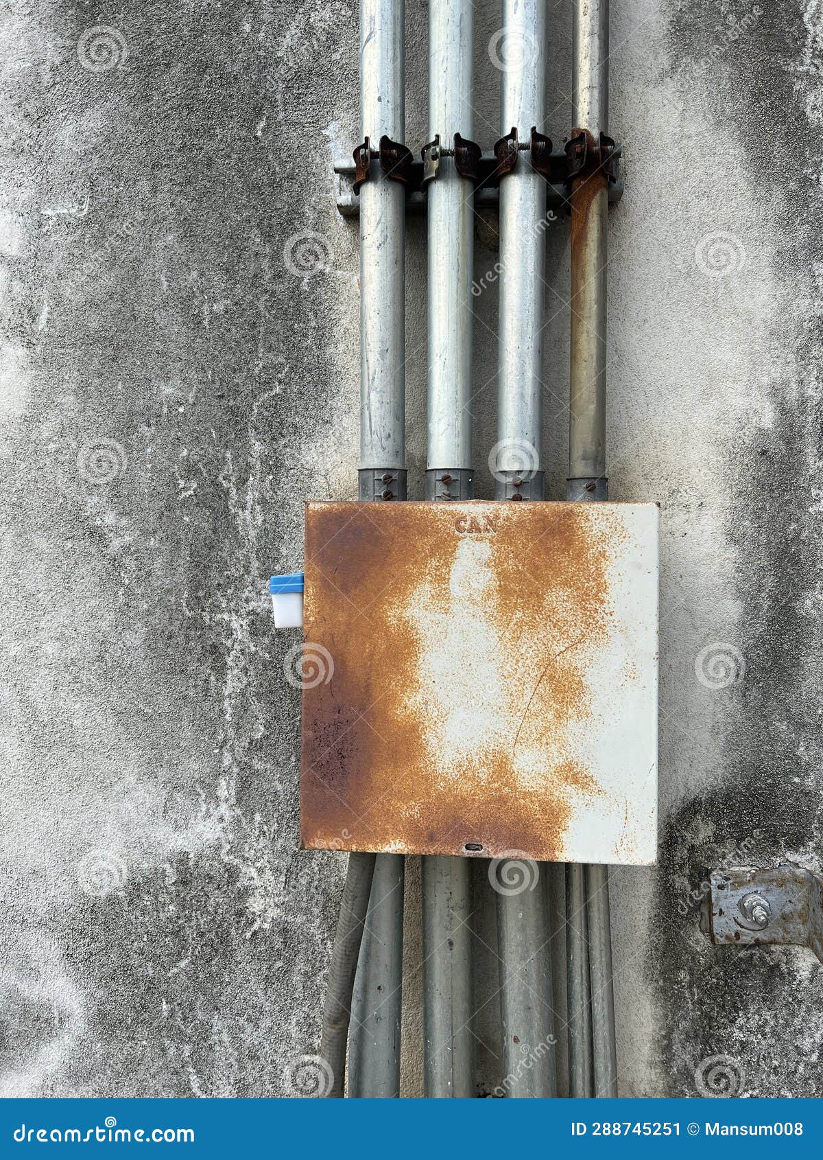 Rusty Metal Pipe with a White Wall Stock Image - Image of wall, rusty ...