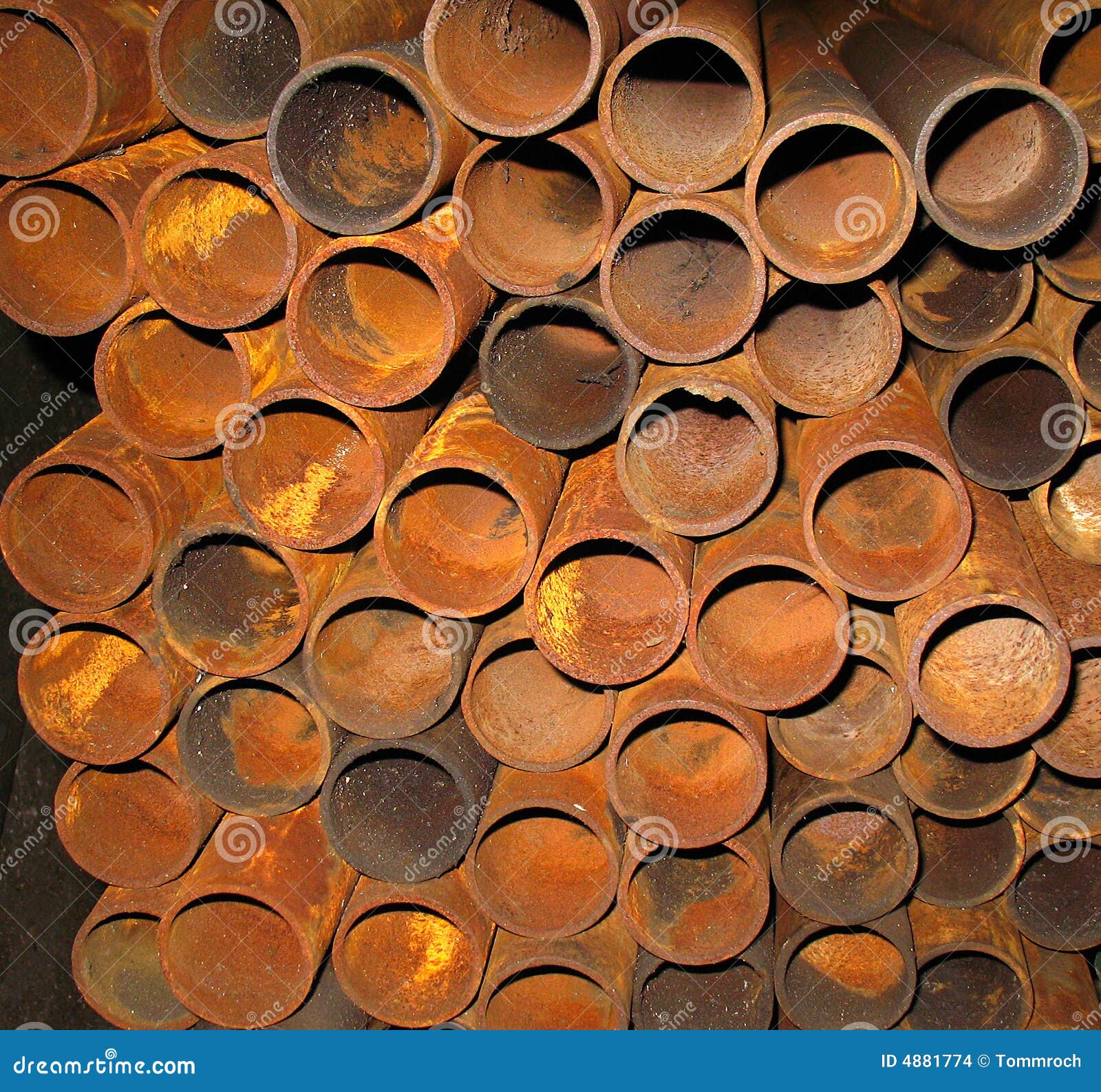 Rusty metal pipes stock photo. Image of long, hollow, industrial - 4881774